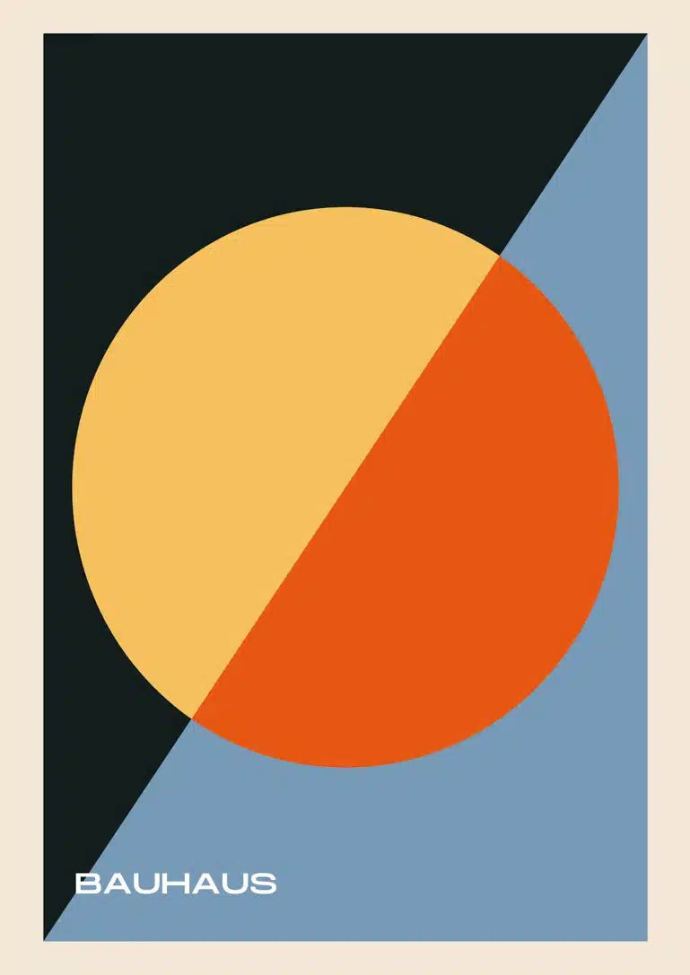 Bauhaus Cirkel Kunst-plakat viser moderne geometrisk kunst – ARTSY FARTSY®